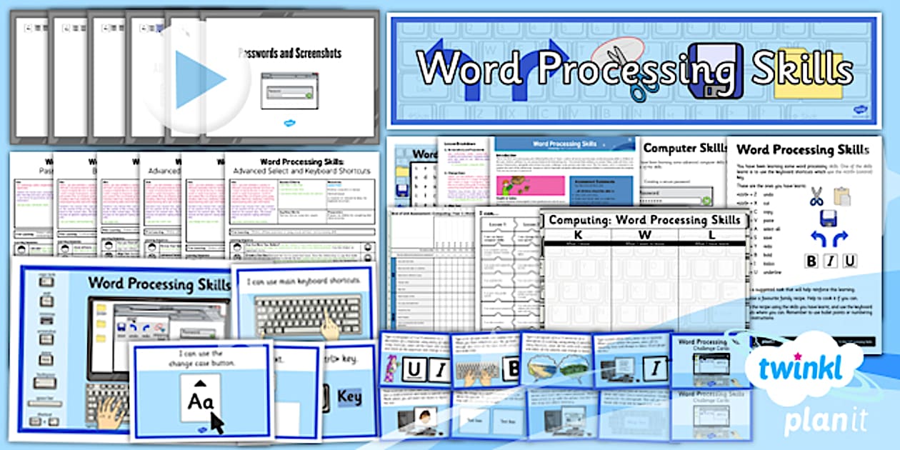 Computing: Microsoft Word Skills Year 3 Unit Pack - Twinkl