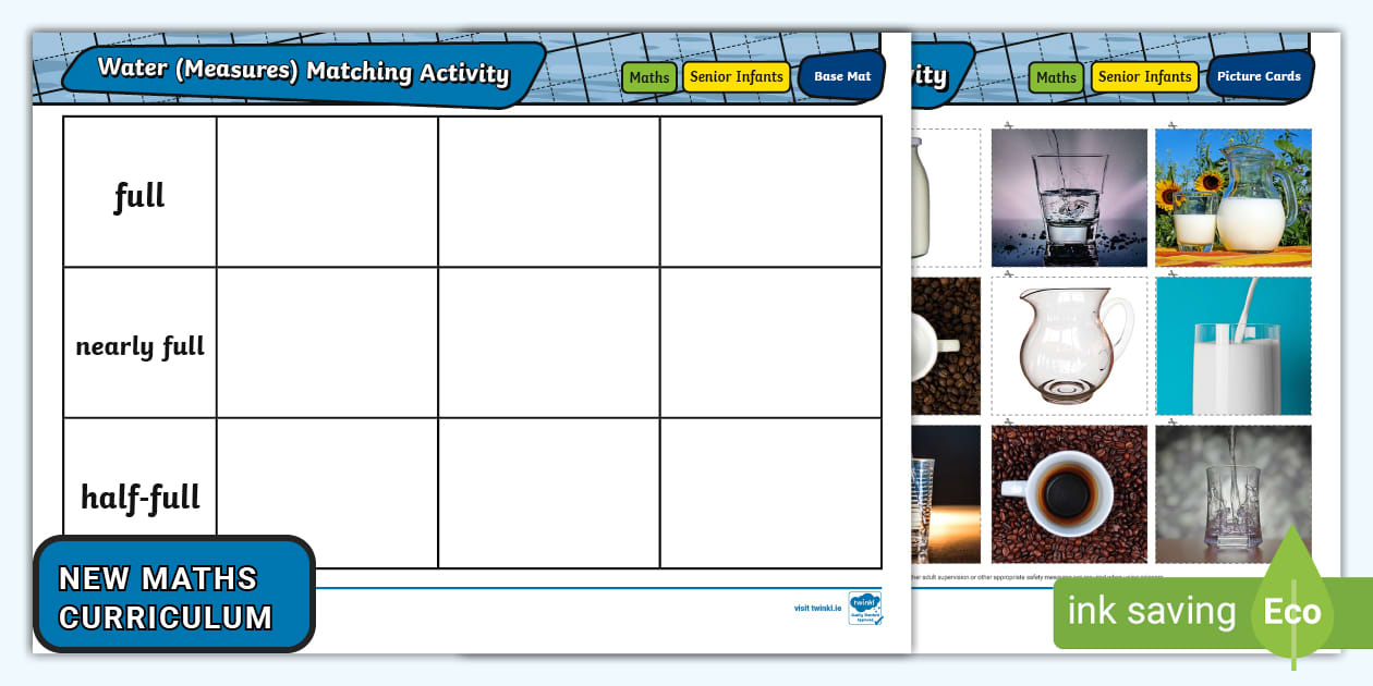 Water (Measures) Matching Activity (Hecho por educadores)