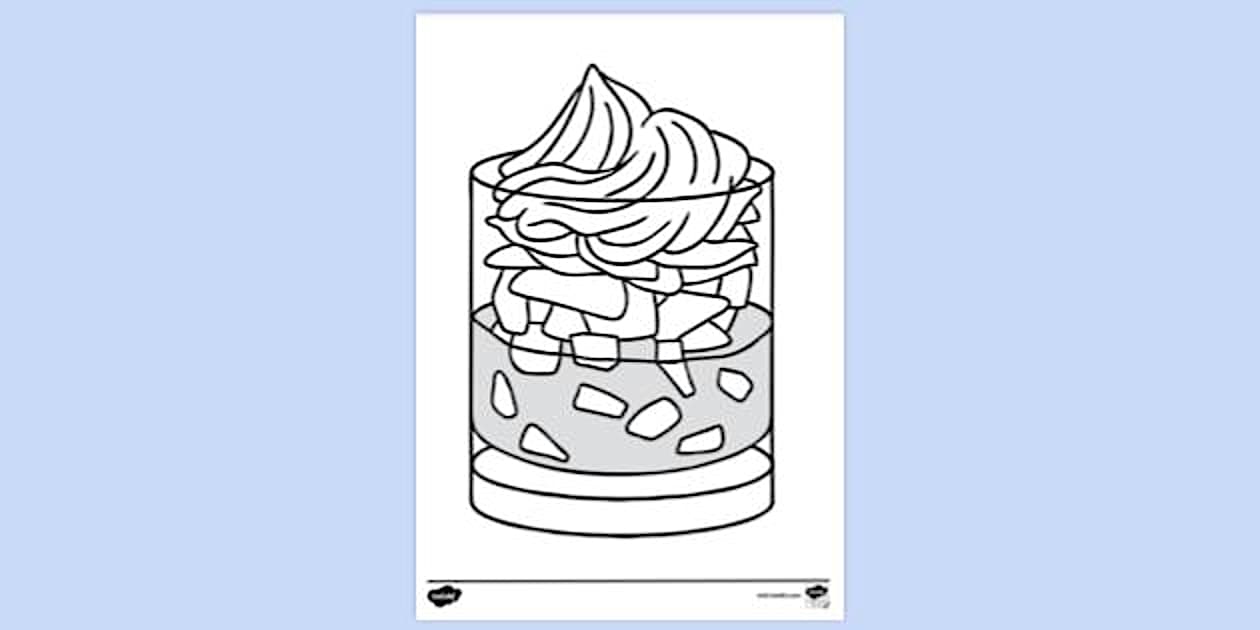 Fall Apple Pie Cup Colouring | Colouring Sheets - Twinkl