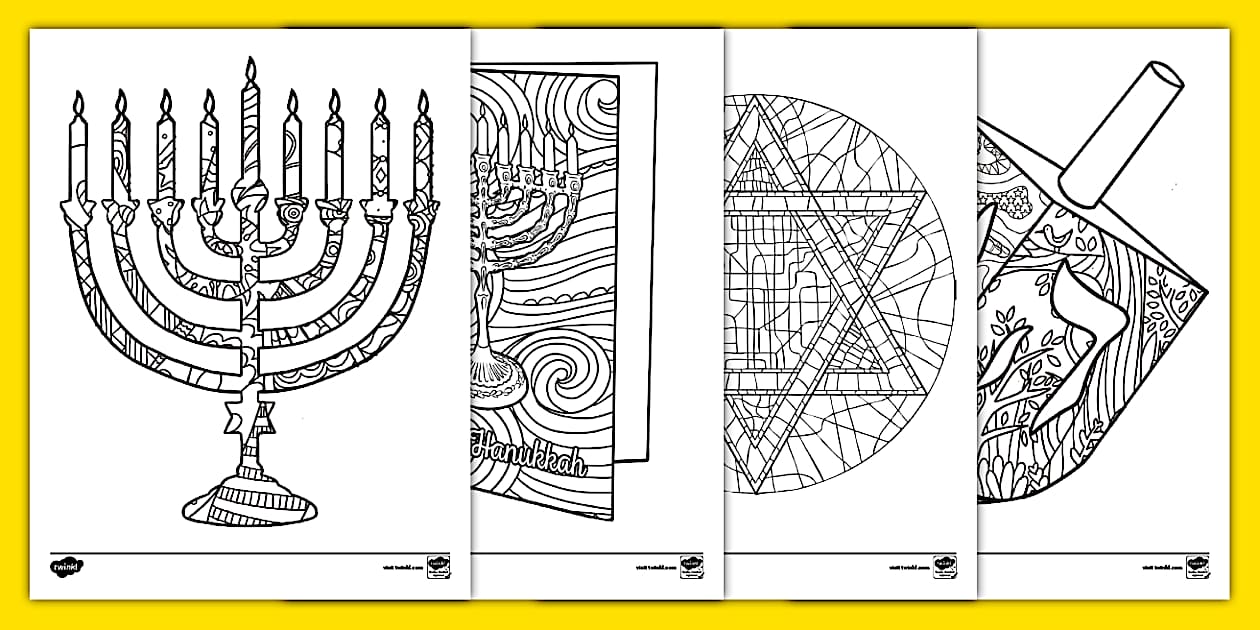 Hanukkah Coloring Pages Printable Activity | Twinkl USA