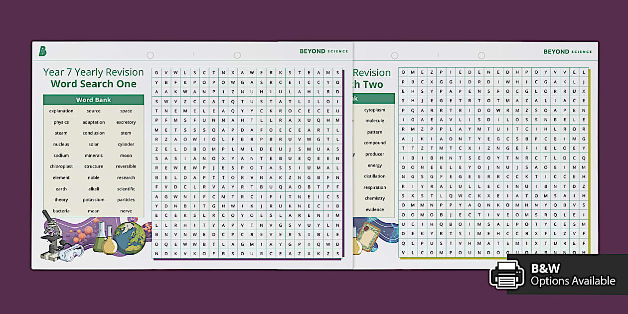 Year 7 Yearly Revision Word Search (teacher made) - Twinkl