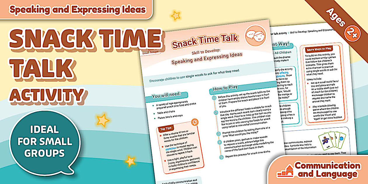 EYFS Communication and Language Activity: Use Single Words