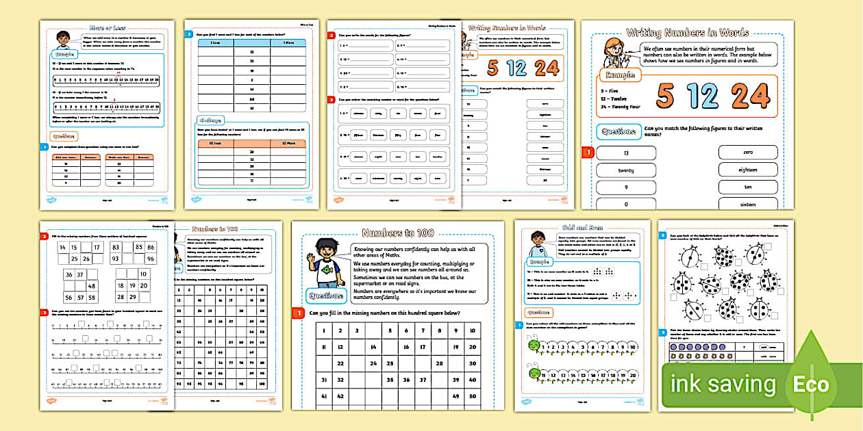 Year 1 Maths Home Support Pack