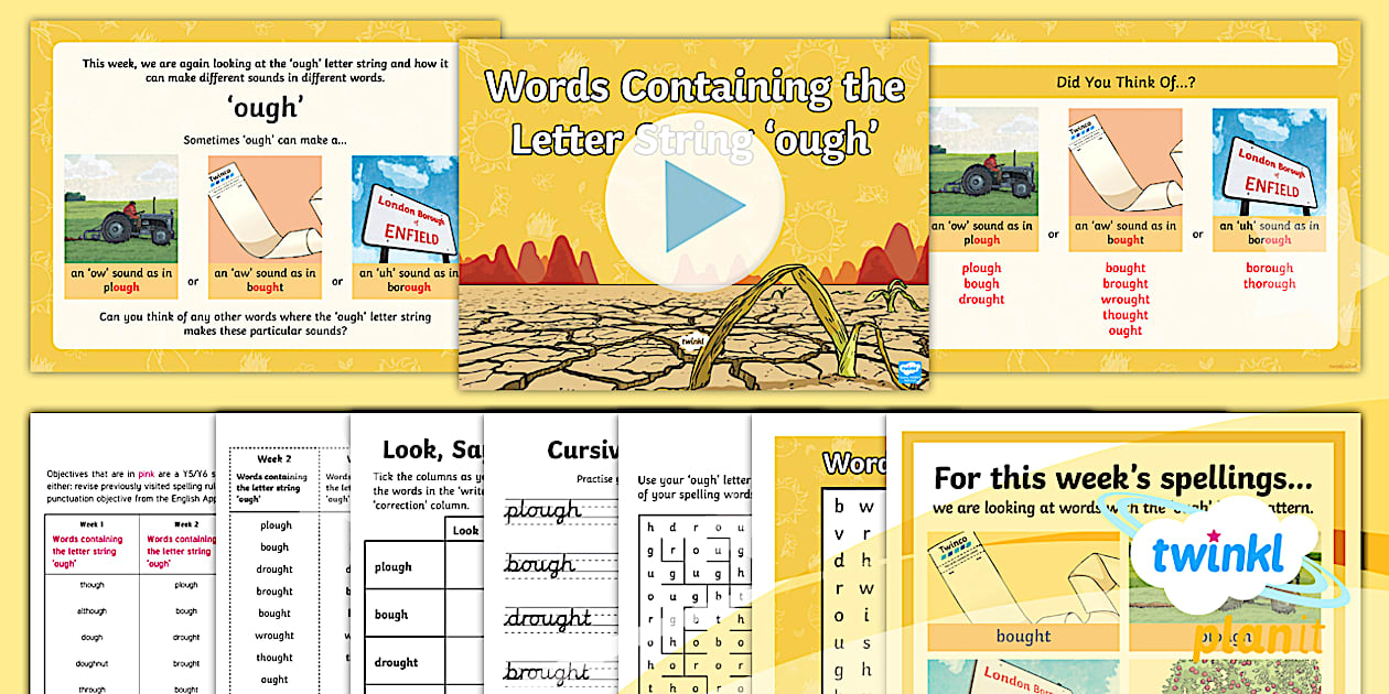 PlanIt Spelling Year 5 Term 3A W2: Words Containing the Letter String ...