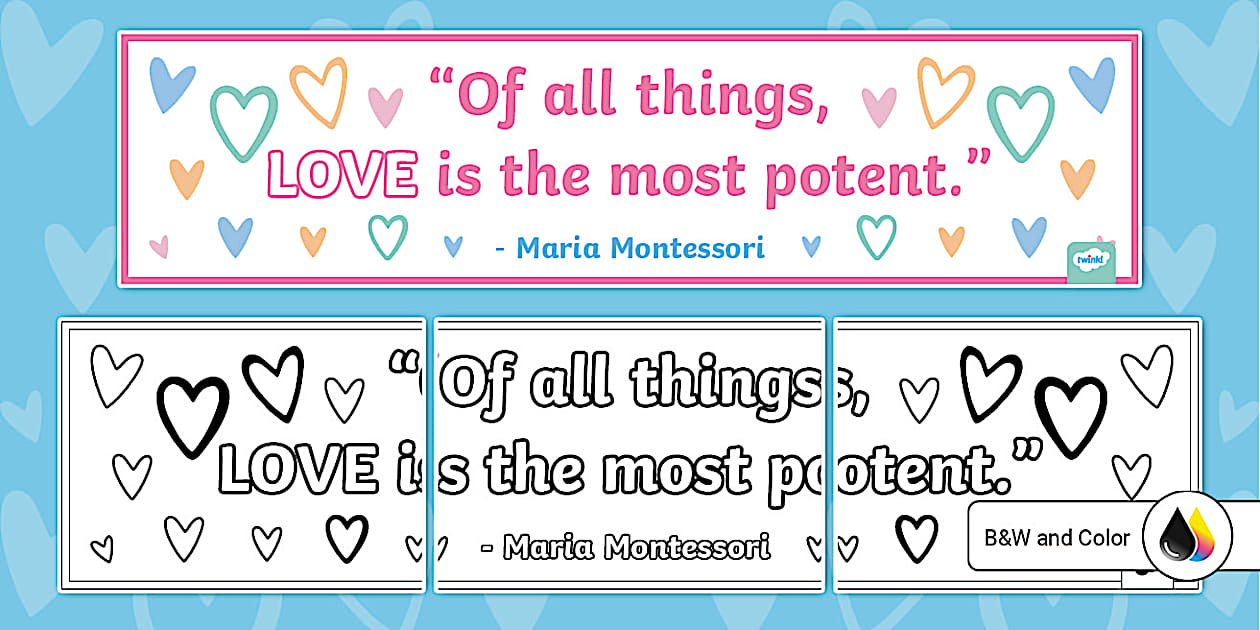 Montessori Quote Banner | Teaching Resources | Twinkl USA