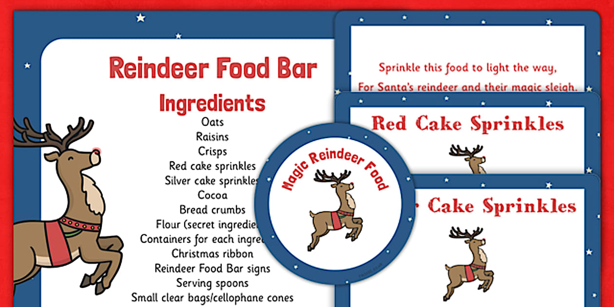 Christmas Reindeer Food Book Recipe and Resource Pack