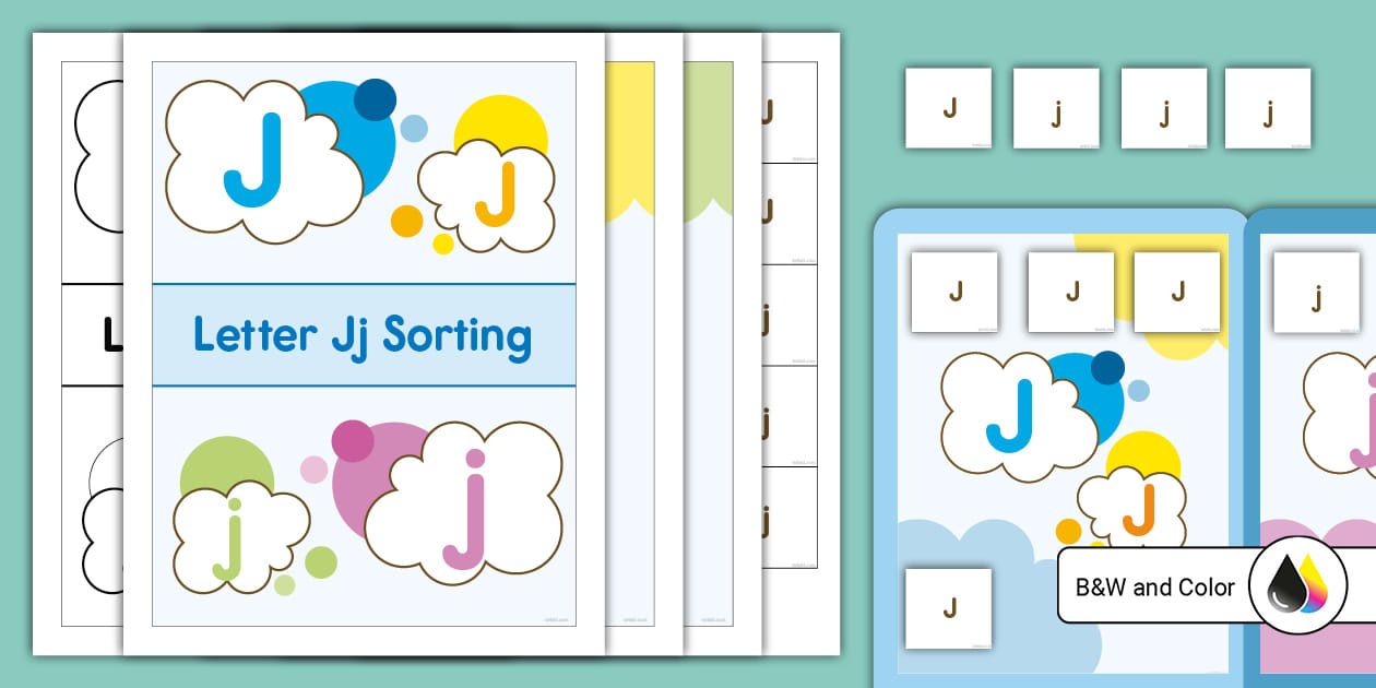 Letter Jj Sorting File Folder Activity for PreK-K - Twinkl