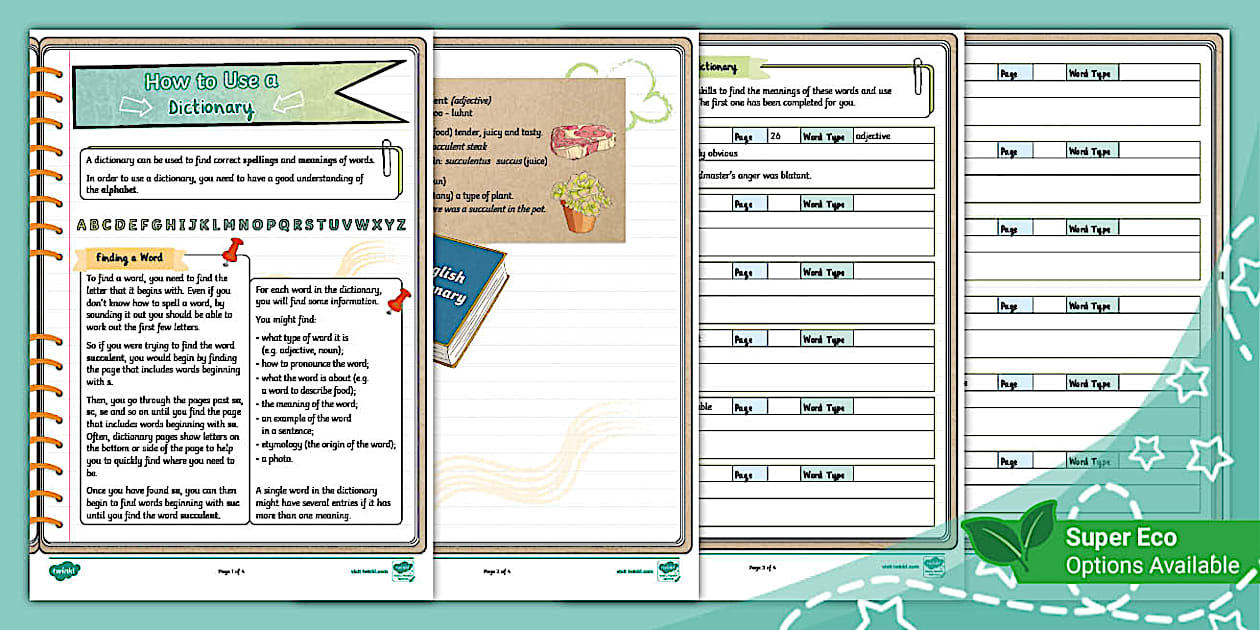 How to Use a Dictionary (Ages 7 - 9)