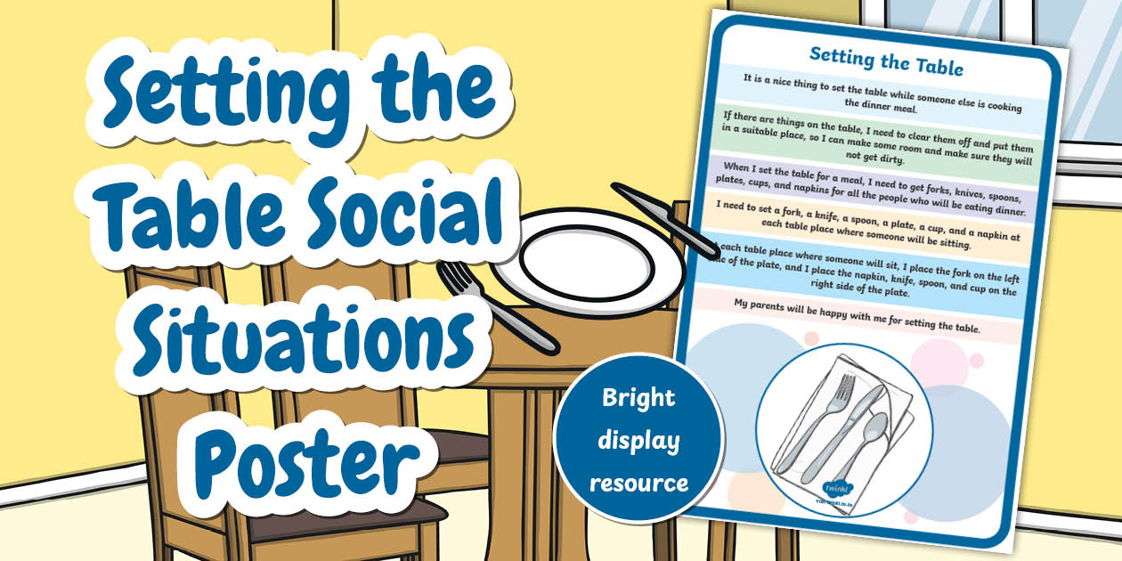 Setting the Table Social Situations Poster