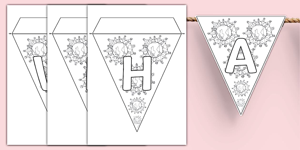 We Have Rights UNCRC Colouring Display Bunting - Twinkl