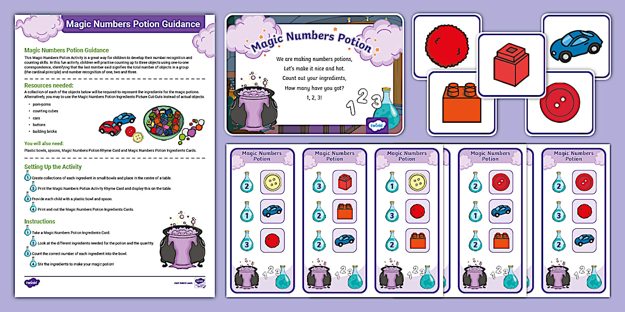 👉 Magic Numbers Potion Counting Activity and Resource Pack