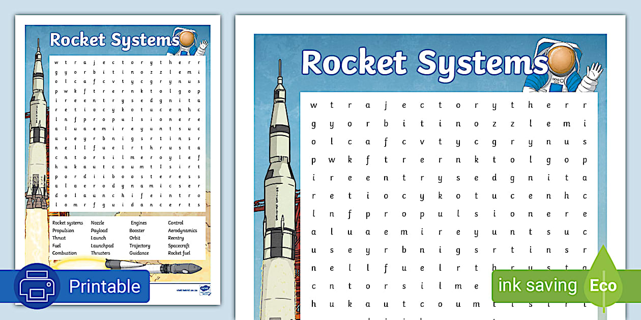 Rocket Systems Word Search