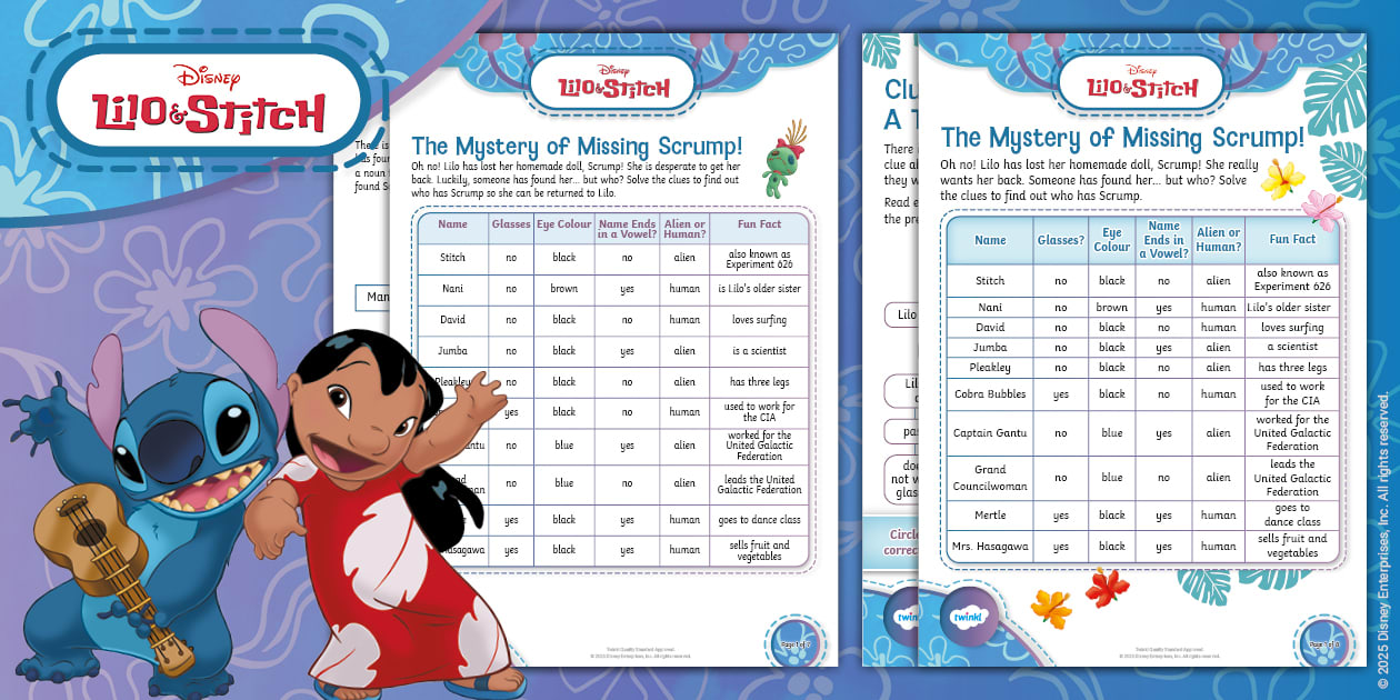 Lilo & Stitch: Spelling and Grammar Mystery Pack
