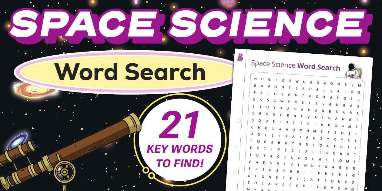 Space Science Word Search (professor feito) - Twinkl