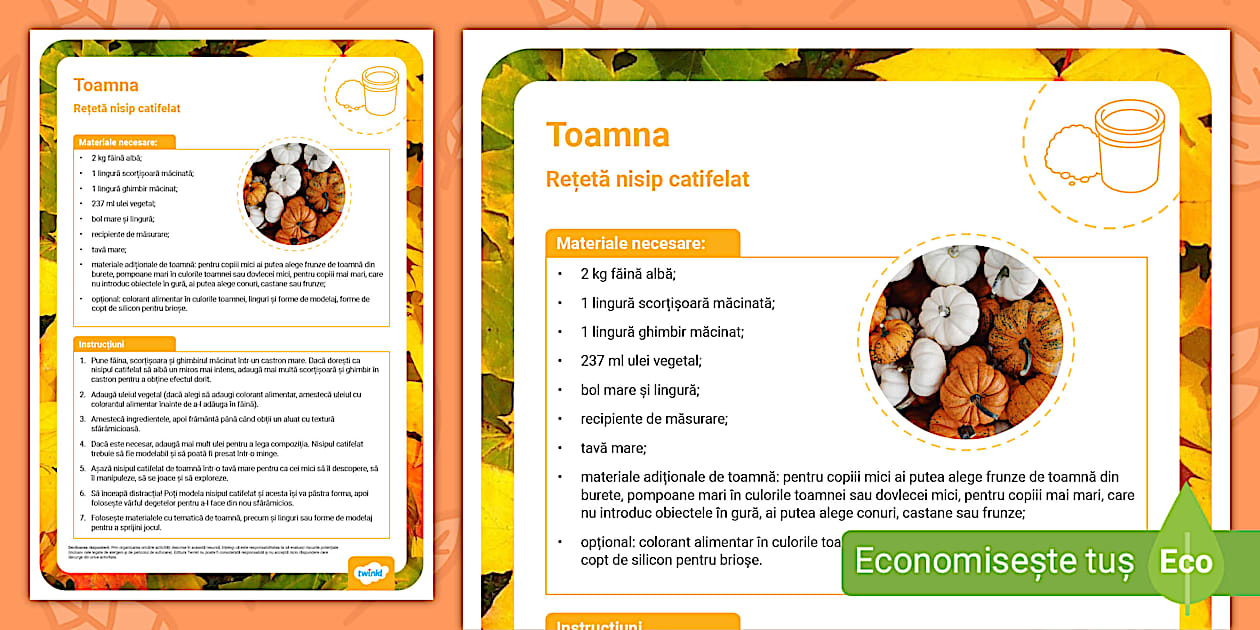 Toamna – Rețetă nisip catifelat