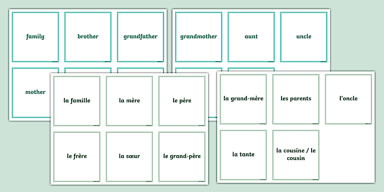 👉 French: Family Member Matching Game - Twinkl