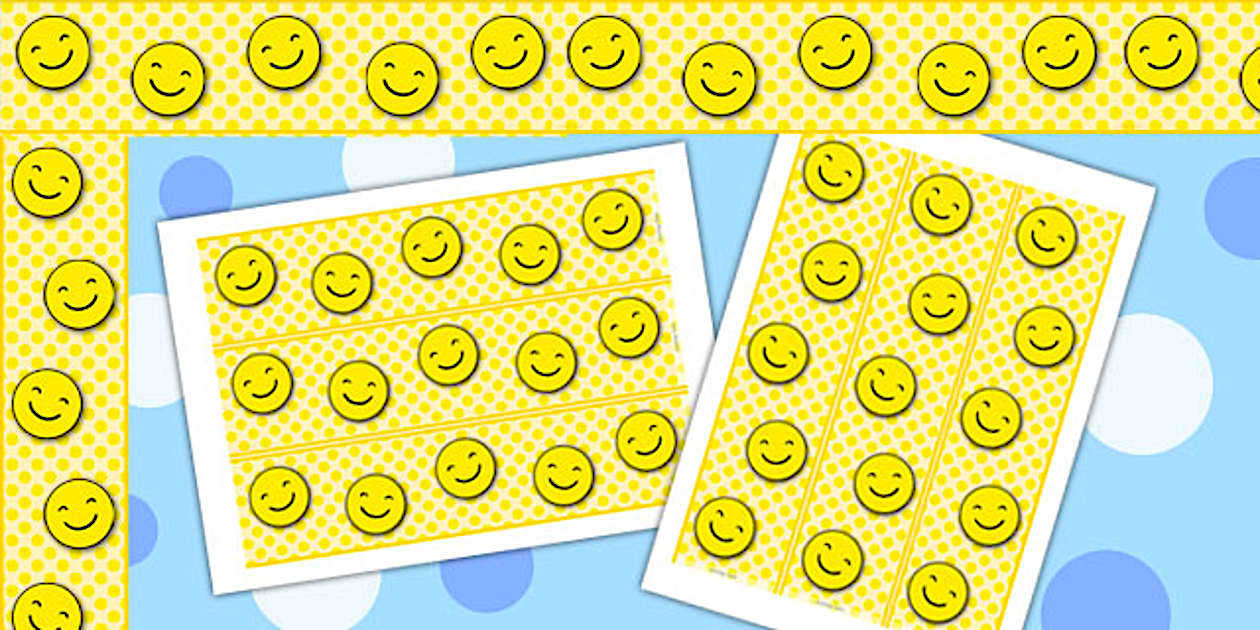 👉 Smiley Display Borders (teacher made) - Twinkl