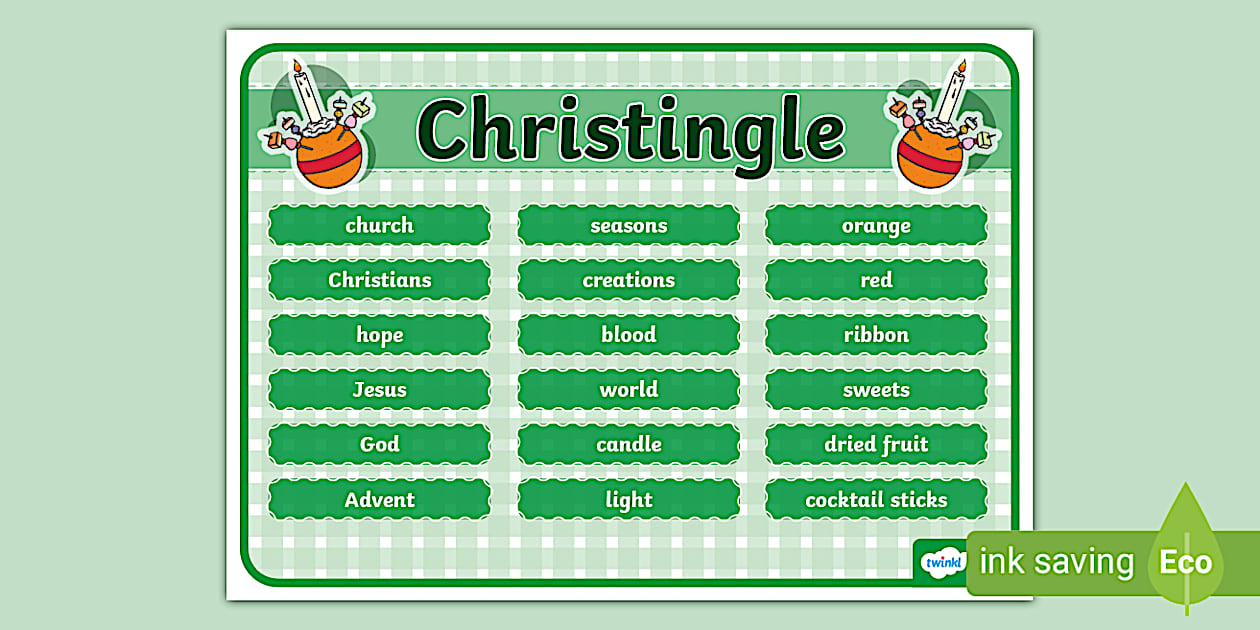 Christingle Word Mat - Twinkl - KS1 (teacher made) - Twinkl