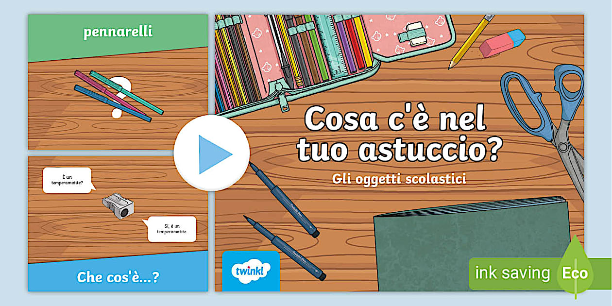What’s in Your Pencil Case? PowerPoint Italian - Twinkl