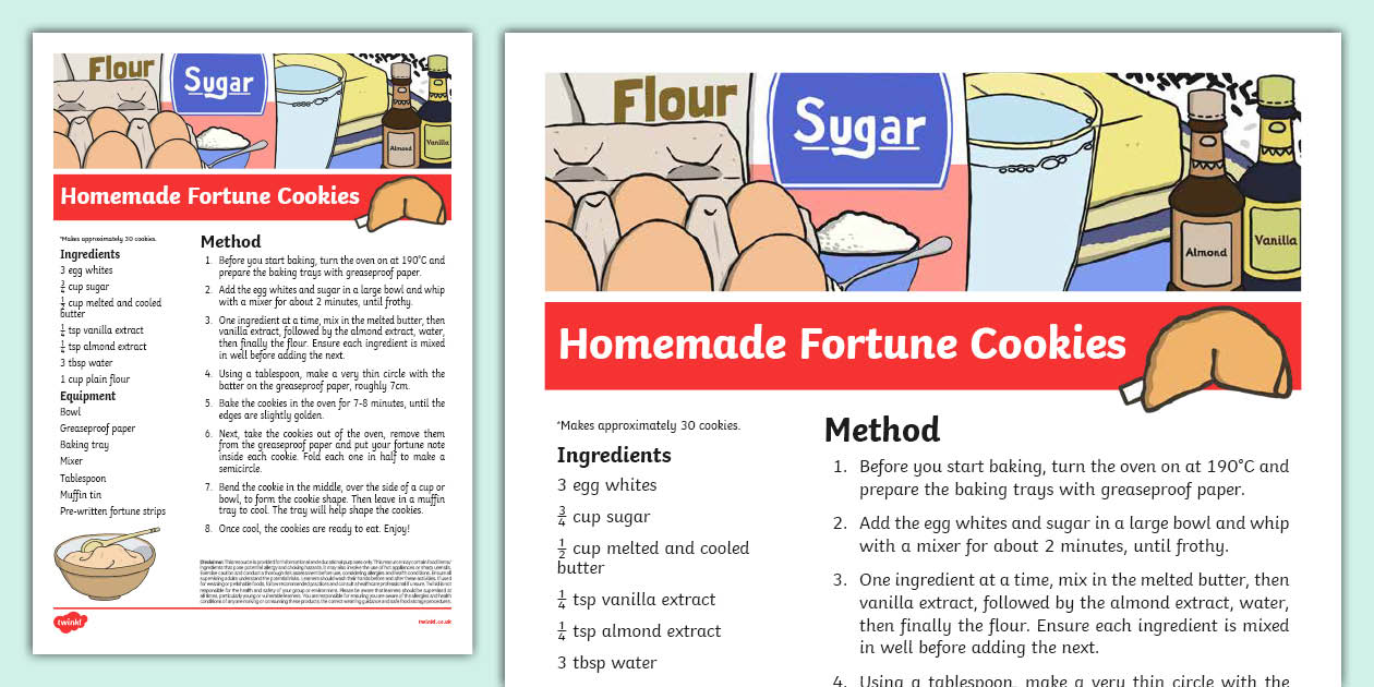 Homemade Fortune Cookies Recipe