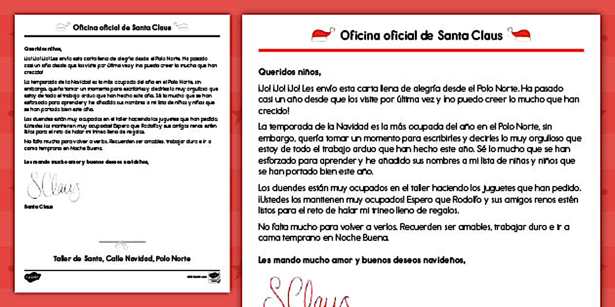 Carta de respuesta de Santa Claus (teacher made) - Twinkl