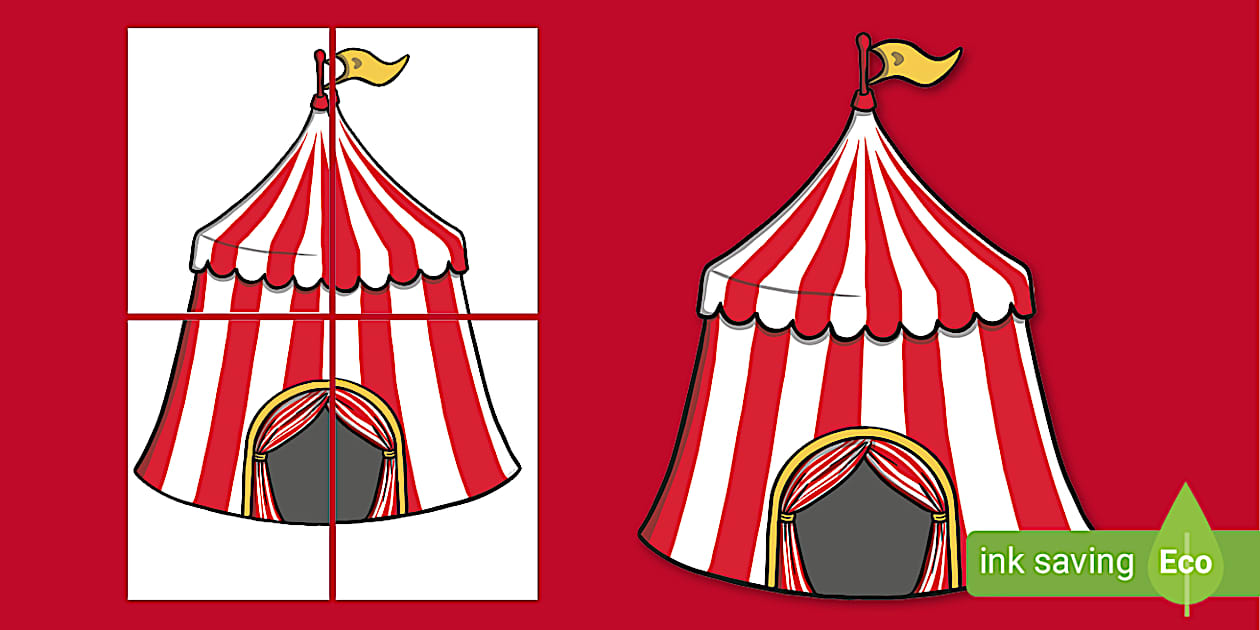 Large Circus Tent Display Cut-Out - Twinkl - KS1 - Twinkl