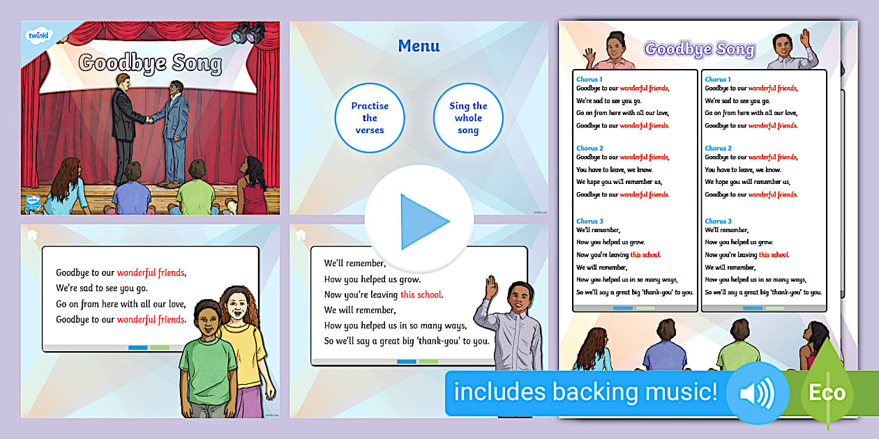 👉 Goodbye to Teacher Song (teacher made) - Twinkl