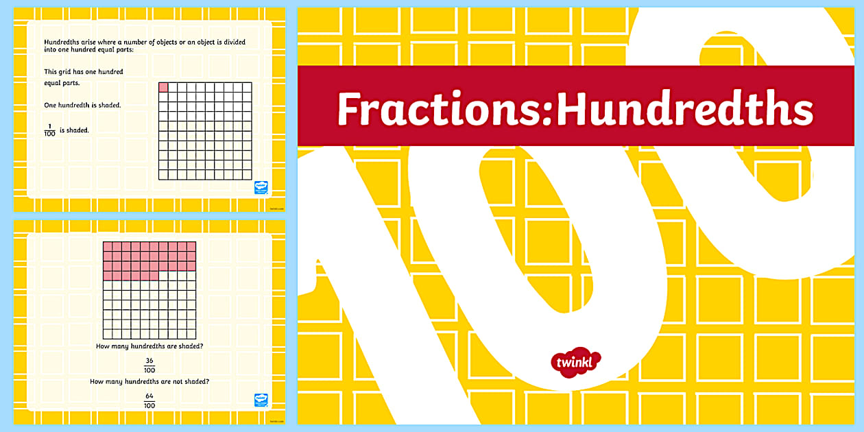 Hundredths Teaching PowerPoint (Teacher-Made) - Twinkl