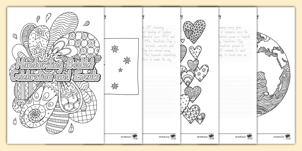 Year 3-4 Handwriting and Mindfulness Colouring Booklet