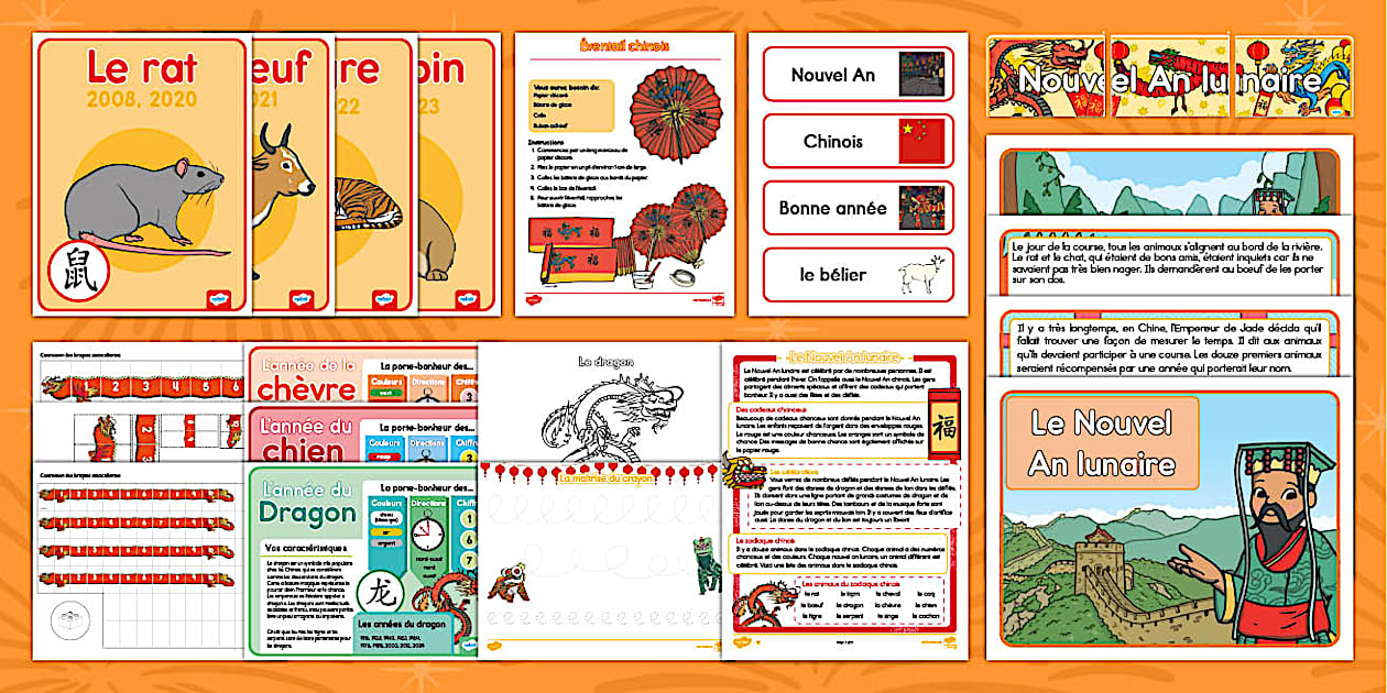 Lunar New Year Primary Celebration Pack French