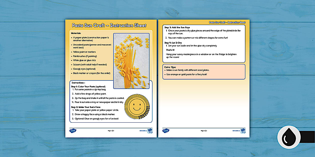 Pasta Sun Craft | Creative Summer Art for Kids - Twinkl