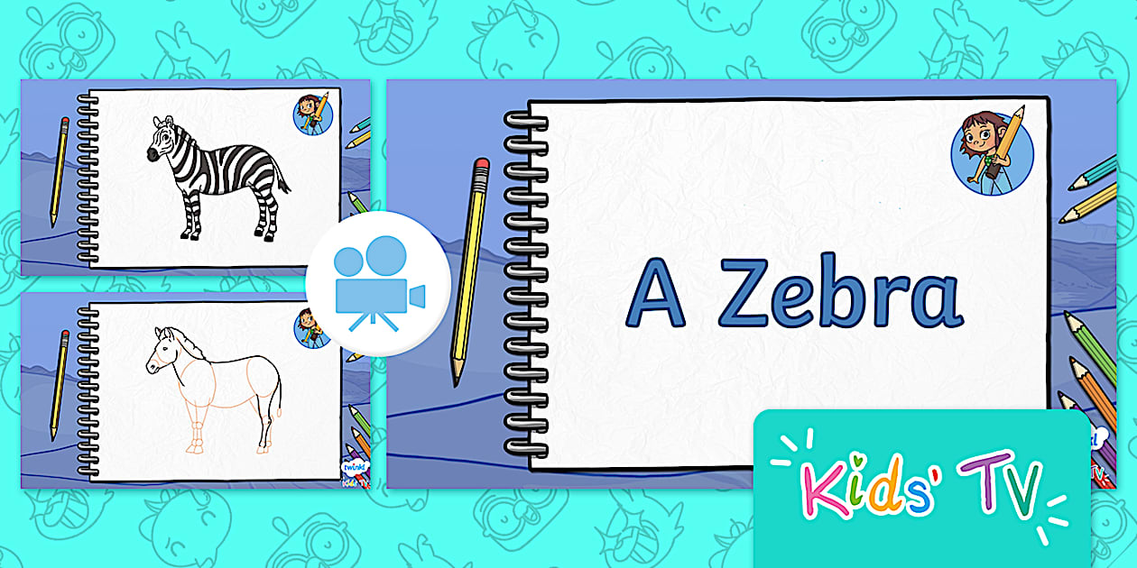 How to Draw a Zebra! Drawing Tutorial for Kids - Twinkl
