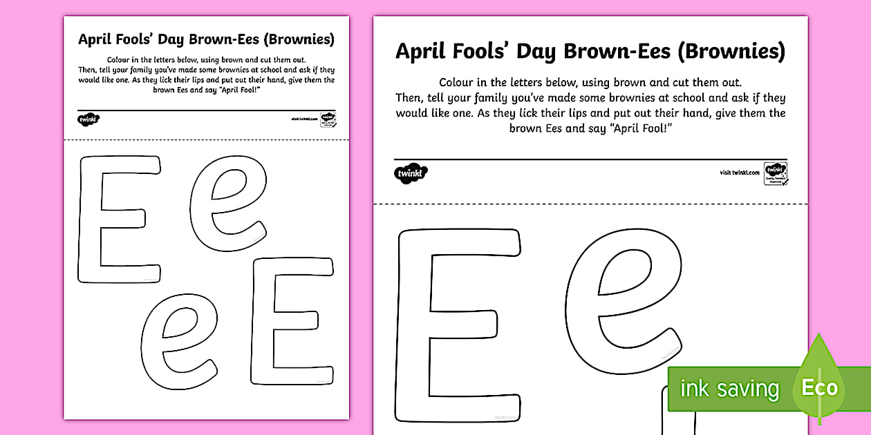 April Fools' Day Brown Ees (Brownies) Activity - Twinkl
