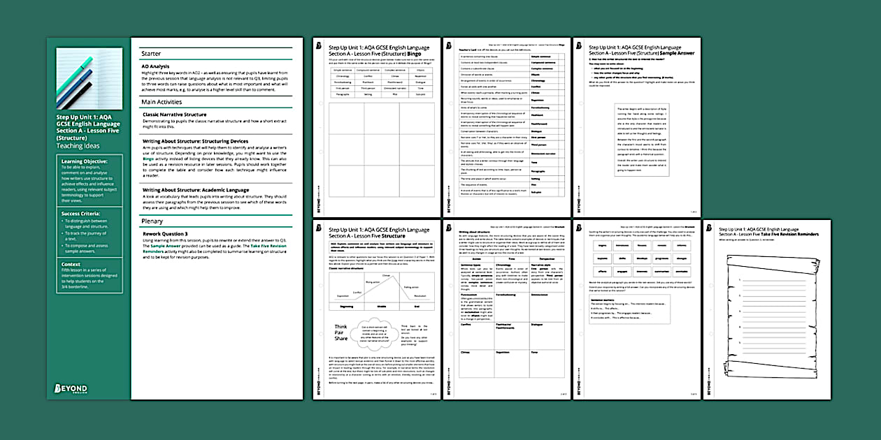 English Intervention Resources 5 | AQA English Language