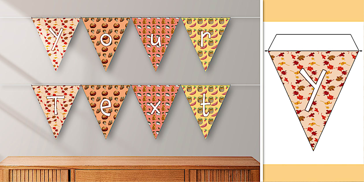 Autumn Editable Bunting | Twinkl Party