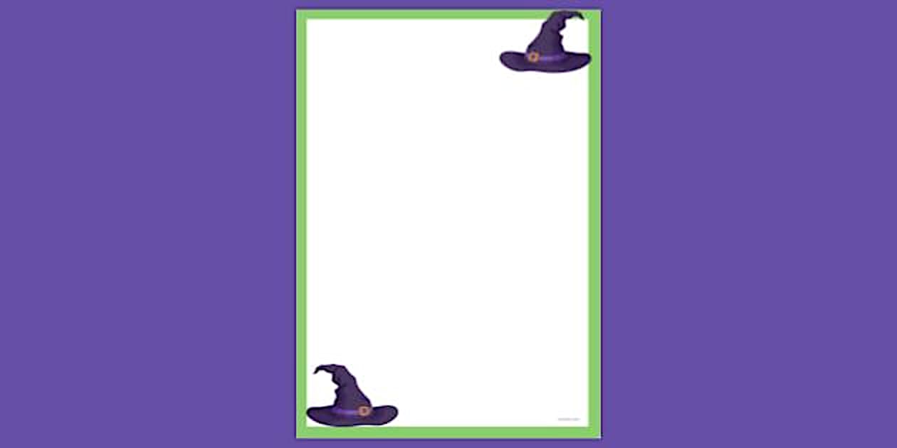 Witch's Hat Page Border | Page Borders | Twinkl - Twinkl