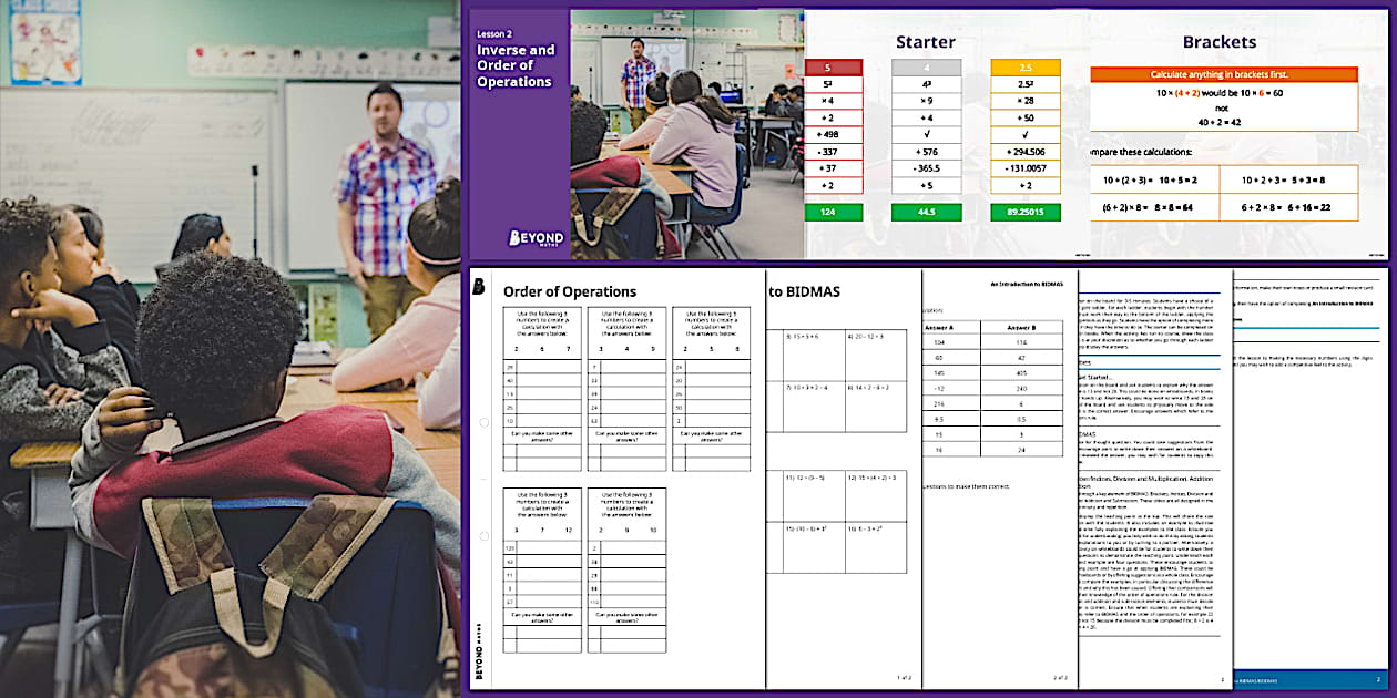 Inverse and Order of Operations Lesson 2 - Beyond Maths