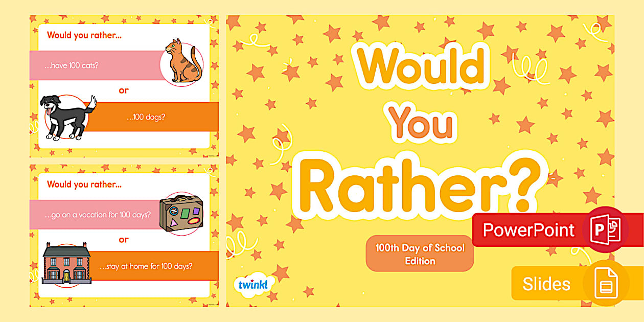 100th Day of School Would You Rather Game | Twinkl USA