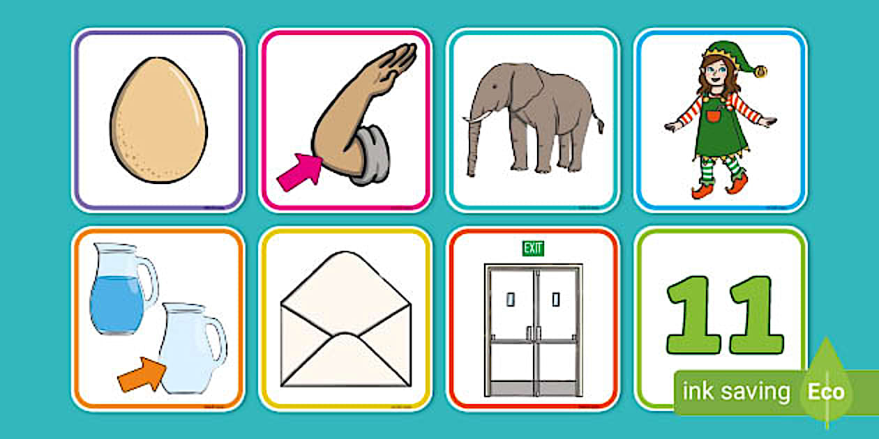 Initial Sounds Alliteration Picture Cards: Letter e - Twinkl