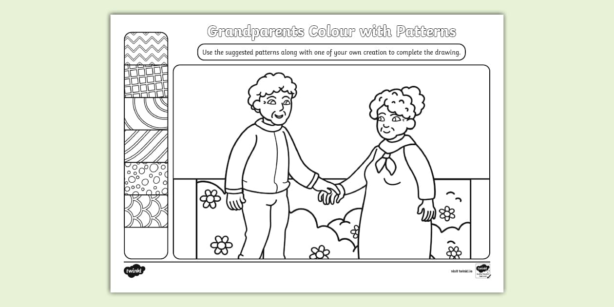 Grandparents Colour with Patterns Activity (teacher made)