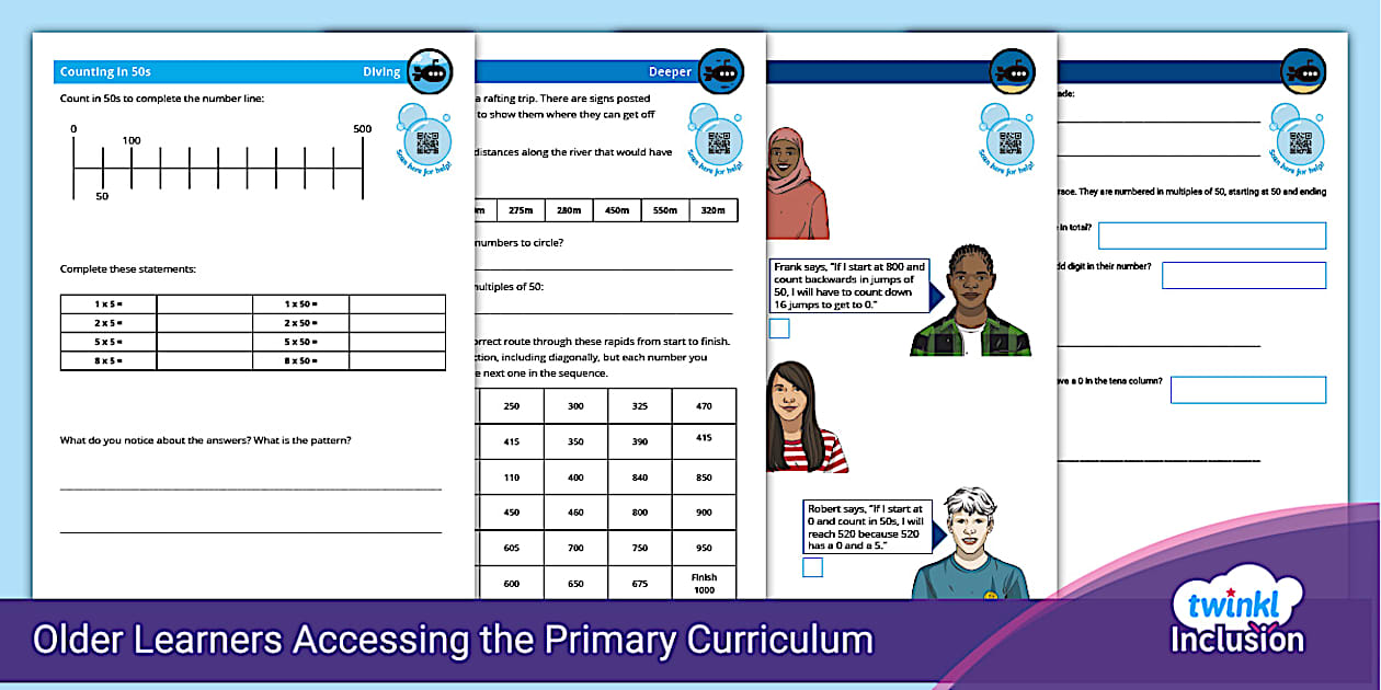 SEND: Older Learners: Counting in 50s (Teacher-Made)
