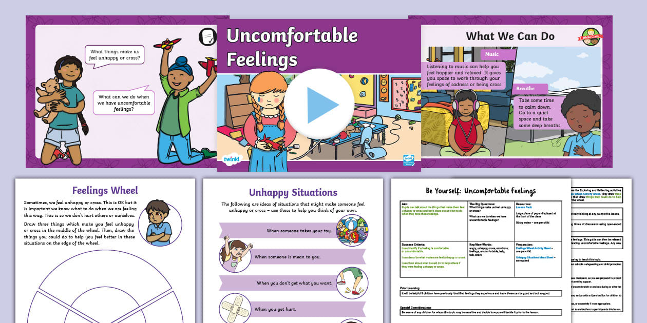 Uncomfortable Feelings (Lesson 3) - Twinkl