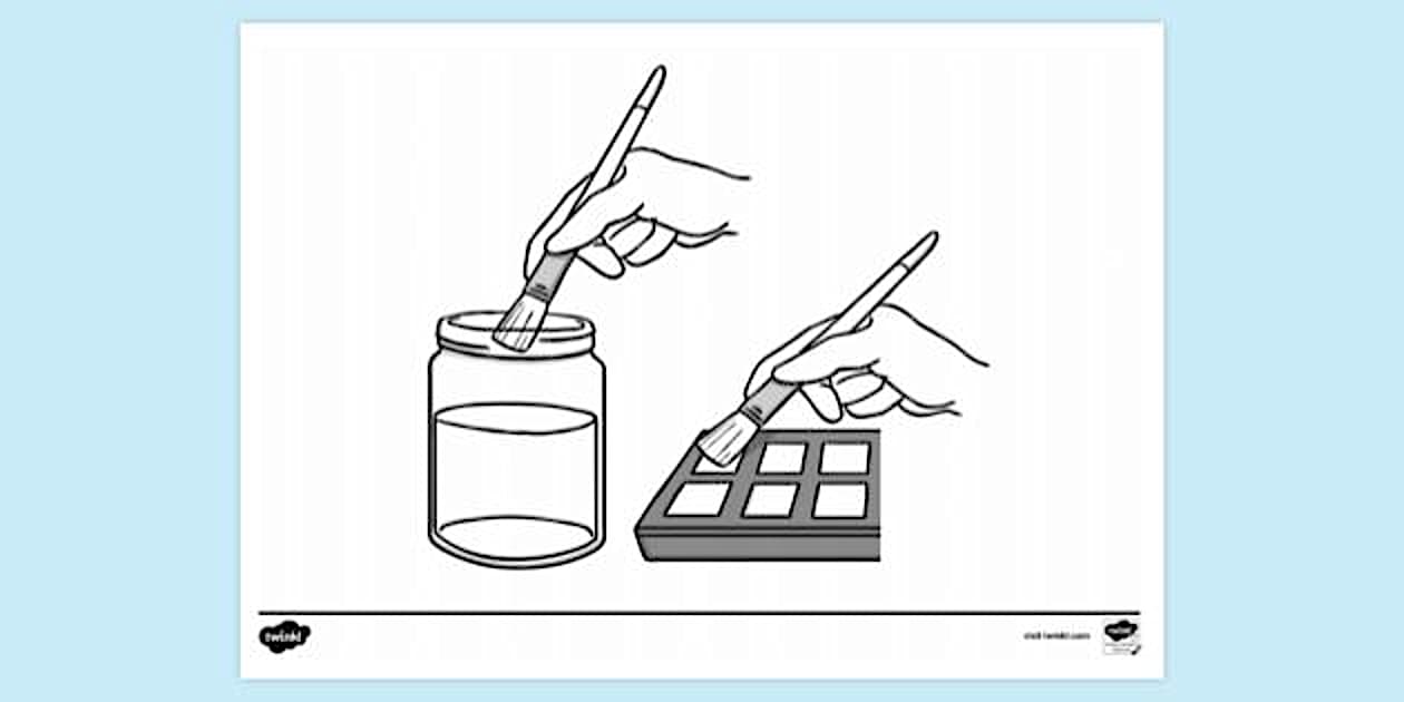 Dip in Water and Paint Colouring Sheet | Twinkl Resources