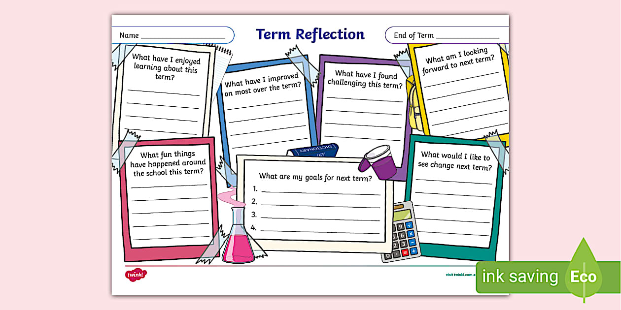 Term Reflection | Goal Setting and Reflection | Twinkl
