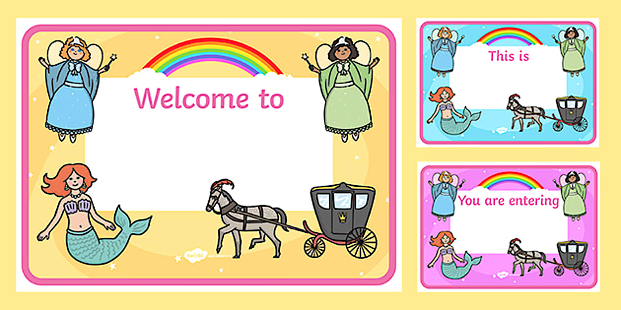 👉 Fantasy Editable Class Welcome Door Signs - Twinkl