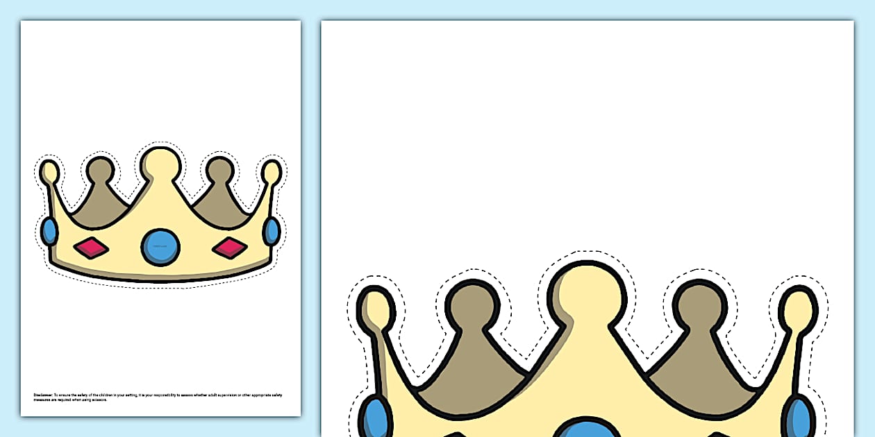 Crown Emoticon Display Cut-Out (teacher made) - Twinkl