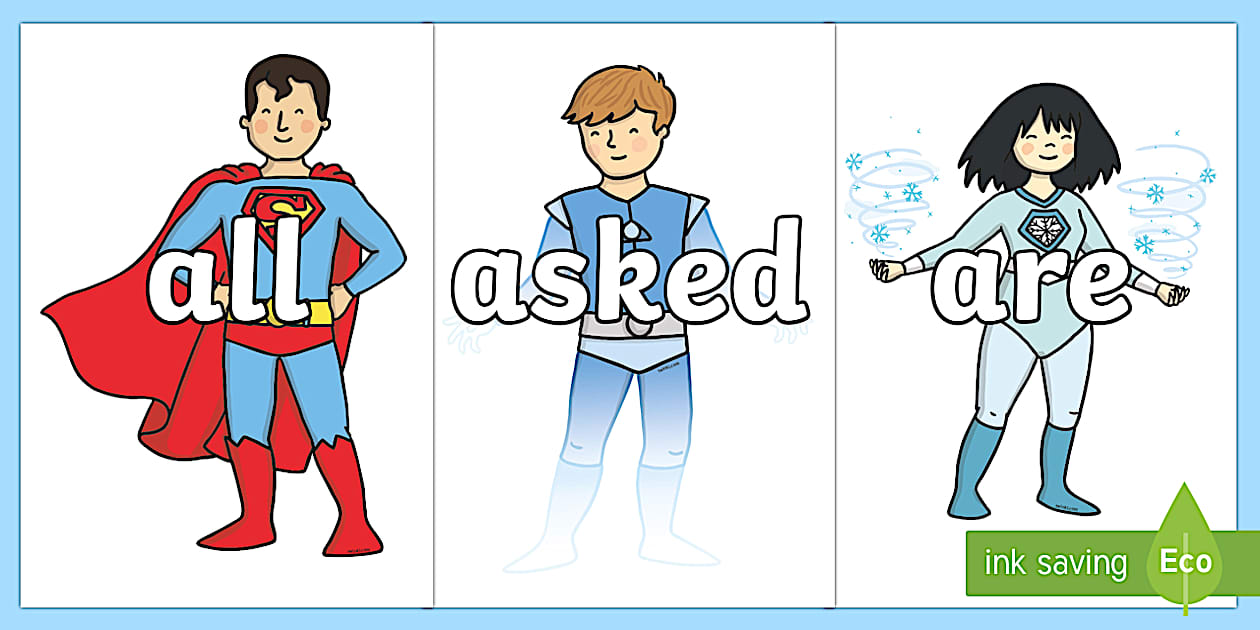 Superhero Tricky Words | Primary (teacher made) - Twinkl