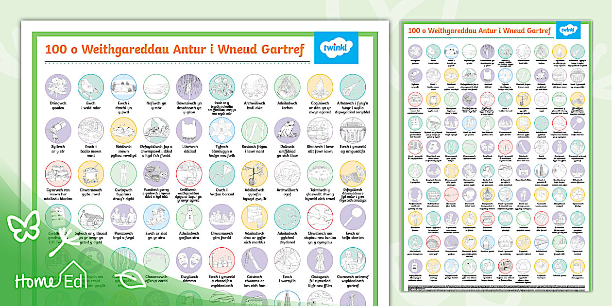 Addysg yn y Cartref: 100 o Weithgareddau Antur - Twinkl