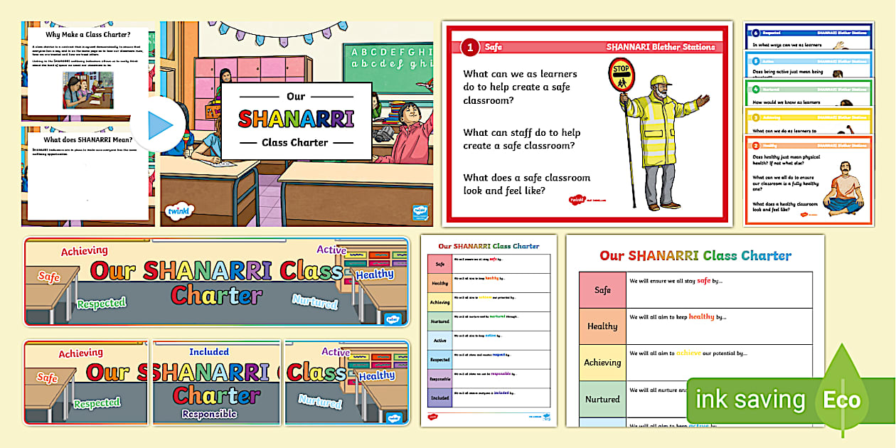 SHANARRI Creating a Class Charter Second Level Resource Pack