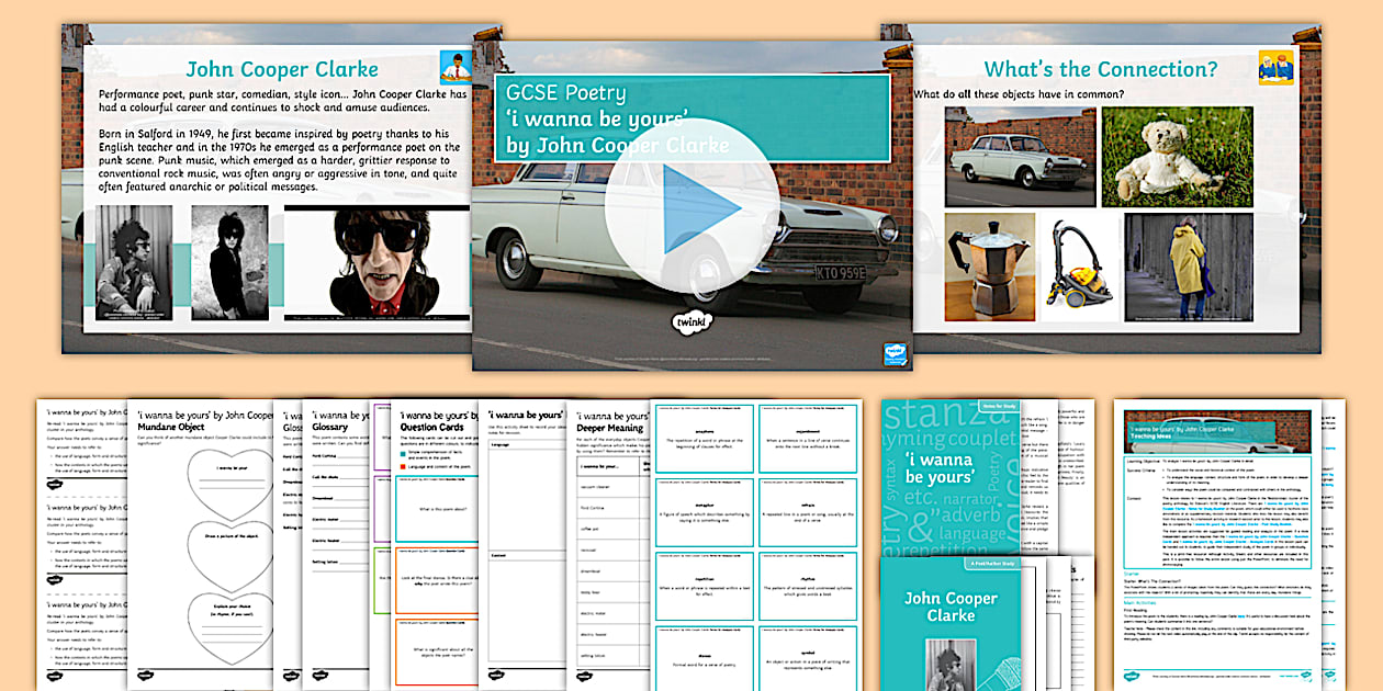 GCSE Introductory GCSE Poetry Lesson Pack to Support Teaching on 'i ...